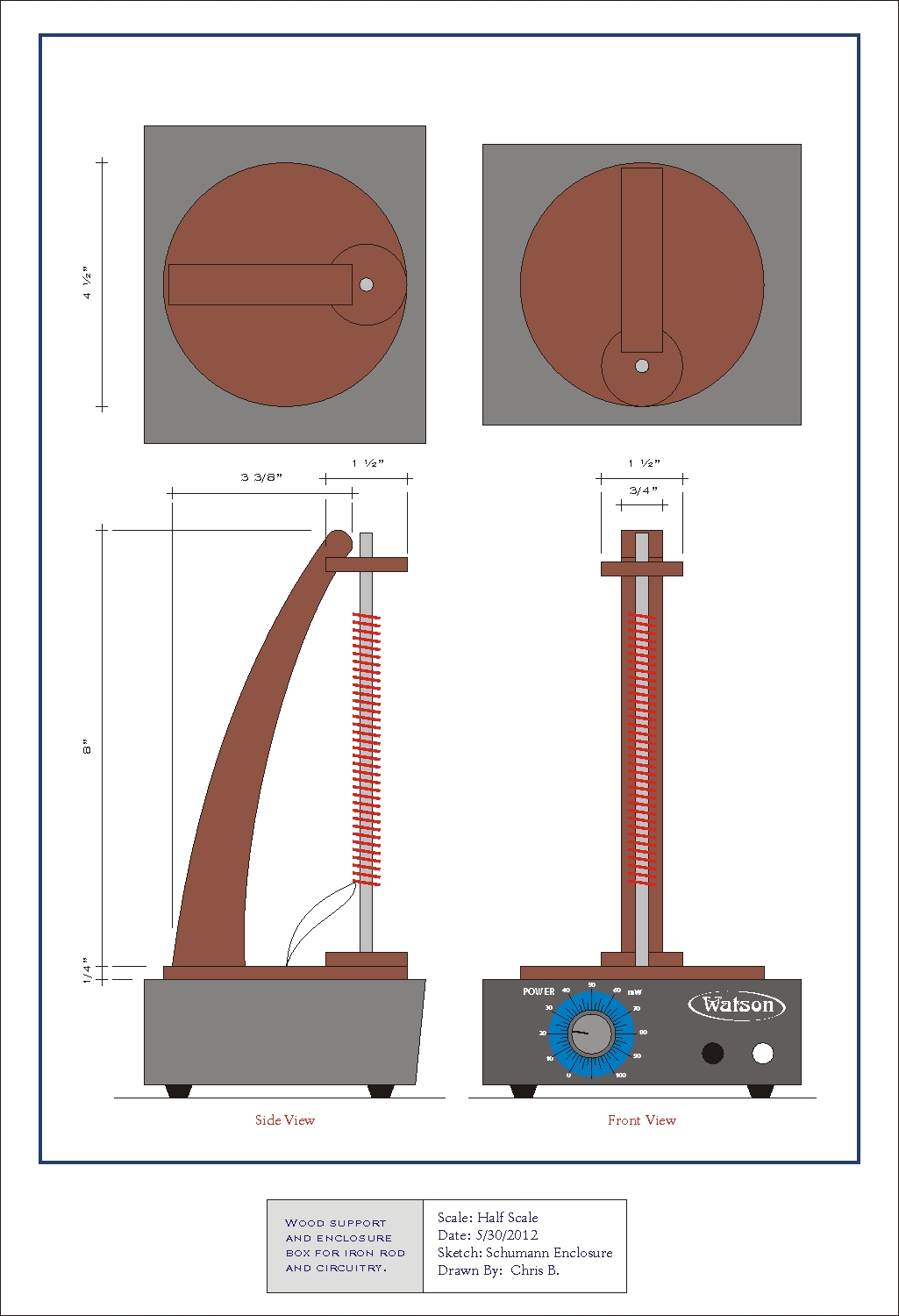 Schumann Frequency Oscillator with Scalar Coil