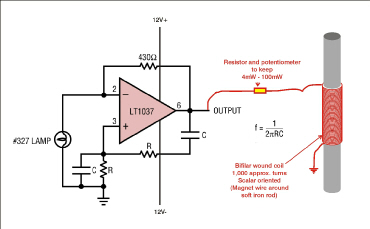 Schumann Frequency Oscillator with Scalar Coil